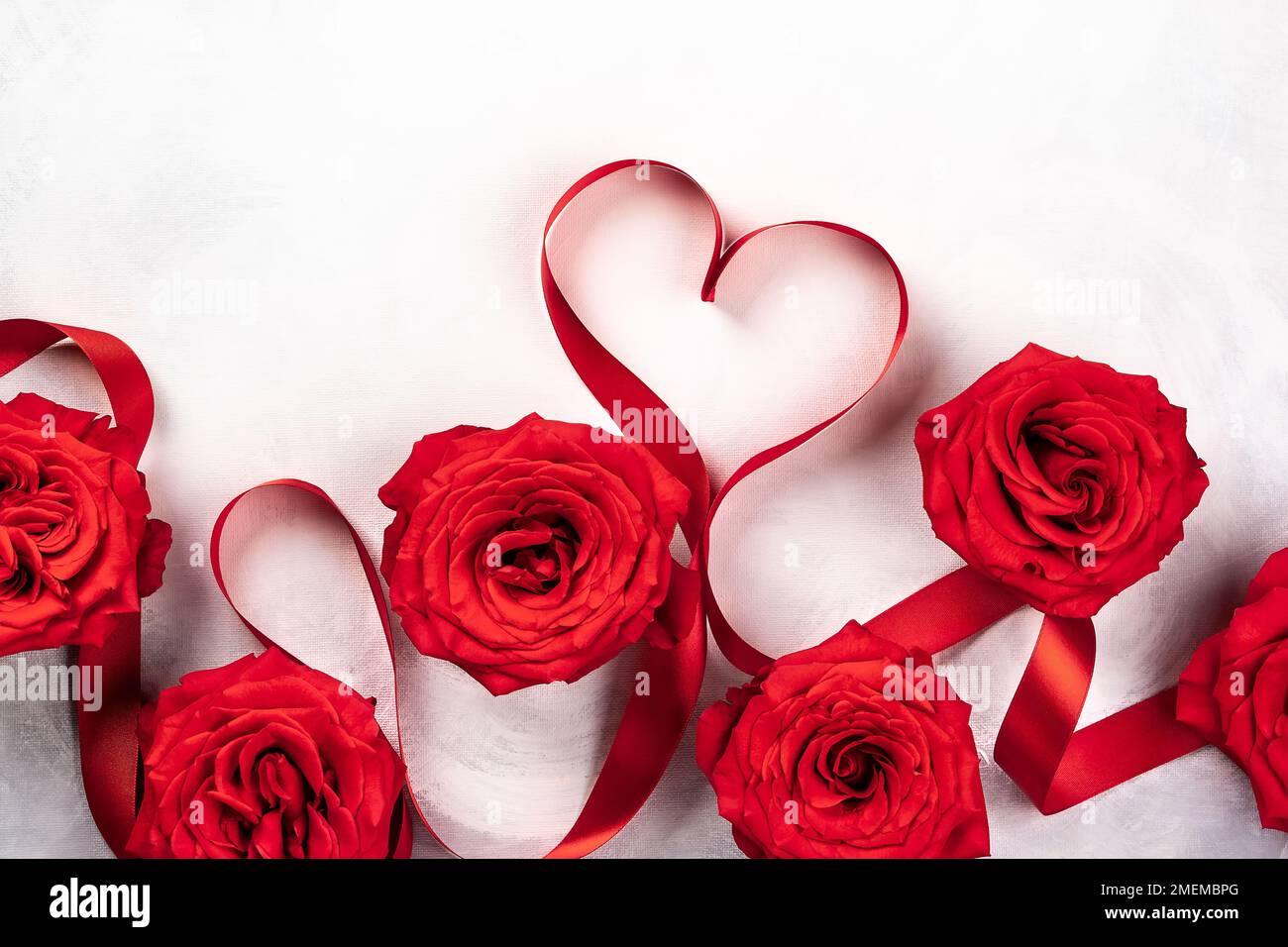 Hearts With Roses And Ribbons
