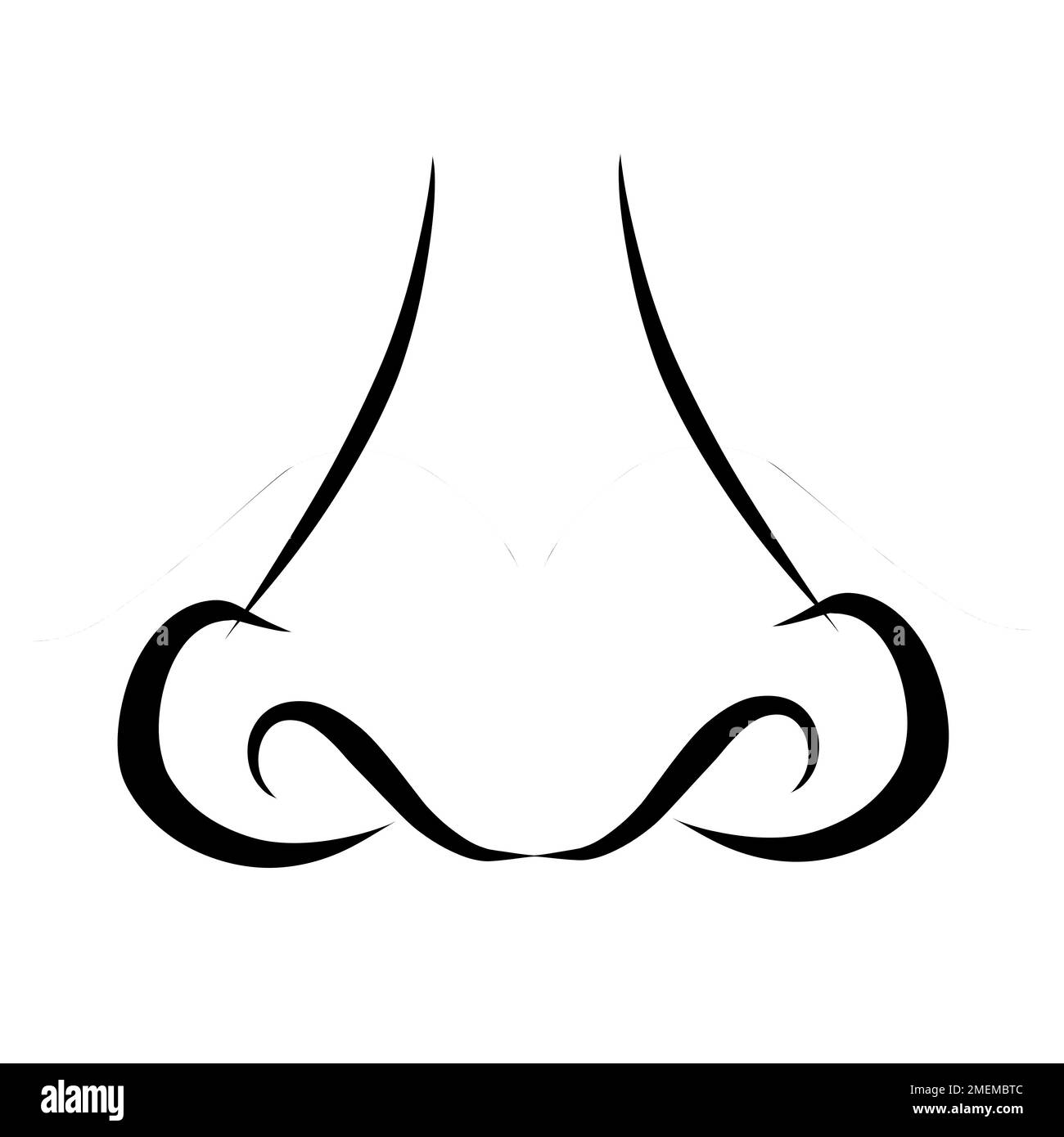 Illustration of human nose graphic design Stock Photo - Alamy