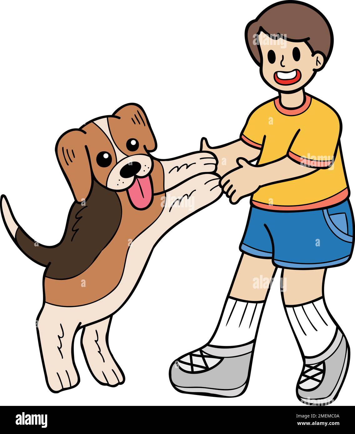 Begging dogs cartoon Stock Vector Images - Alamy