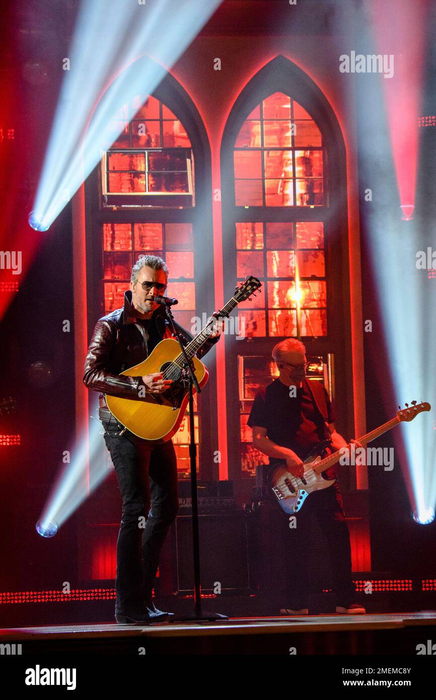 Eric Church performs at the 56th annual Academy of Country Music Awards ...