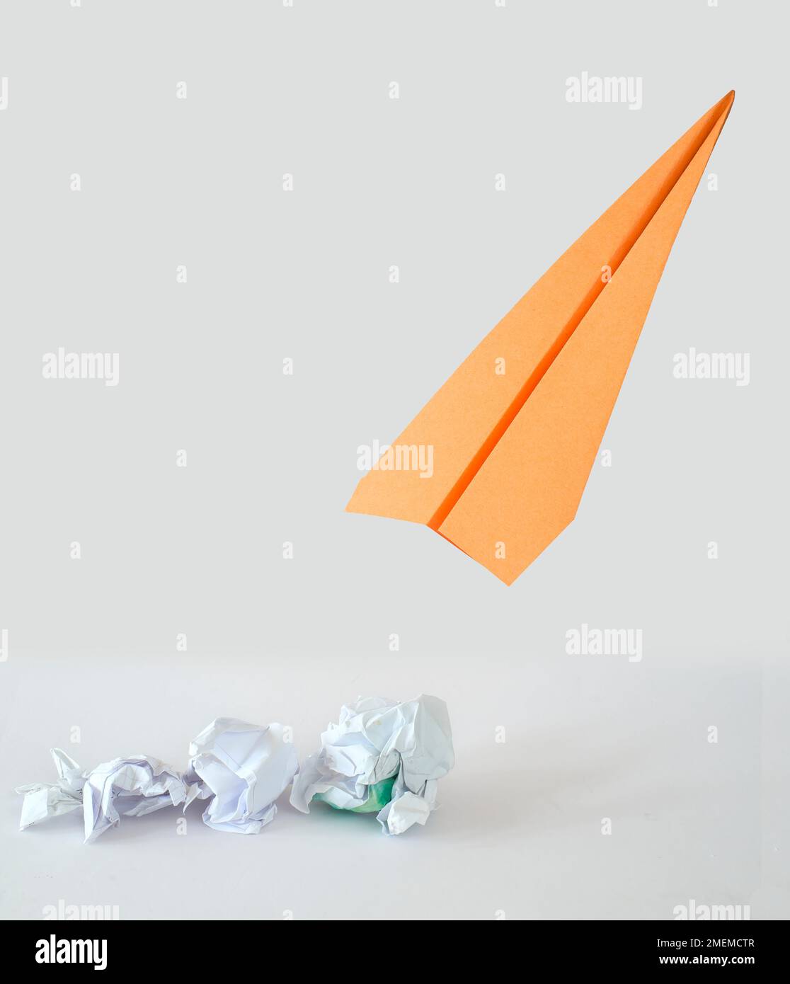 Fresh ideas or business transformation concept with crumpled paper ...