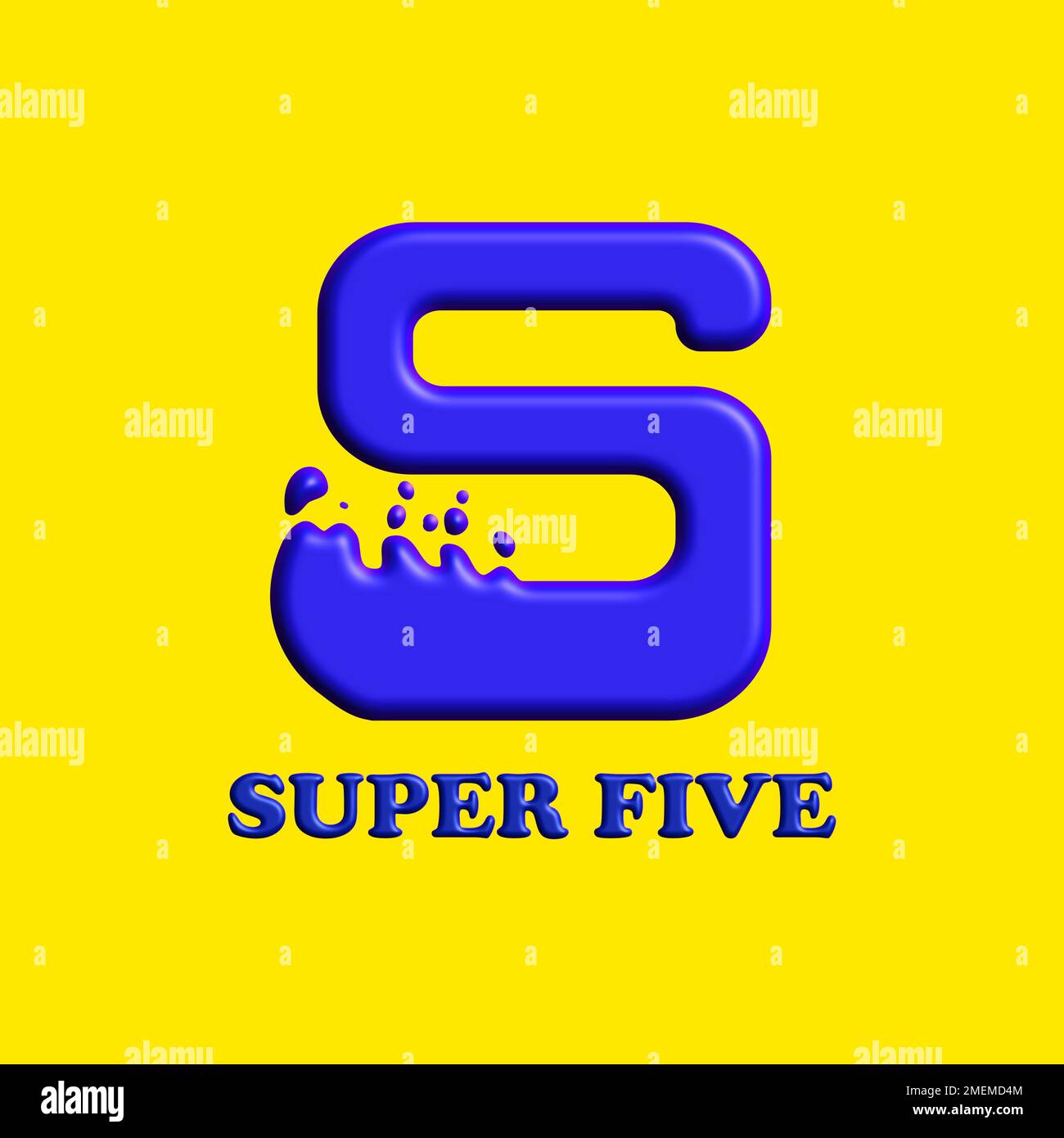 Letter S shape logo graphic design illustration with water or liquid ...