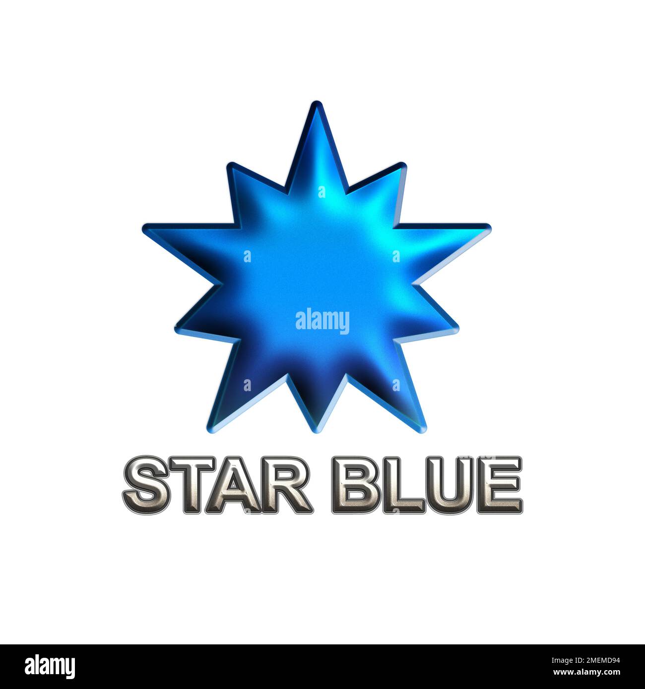 Illustration design star logo graphic in 3D blue color. Perfect for ...
