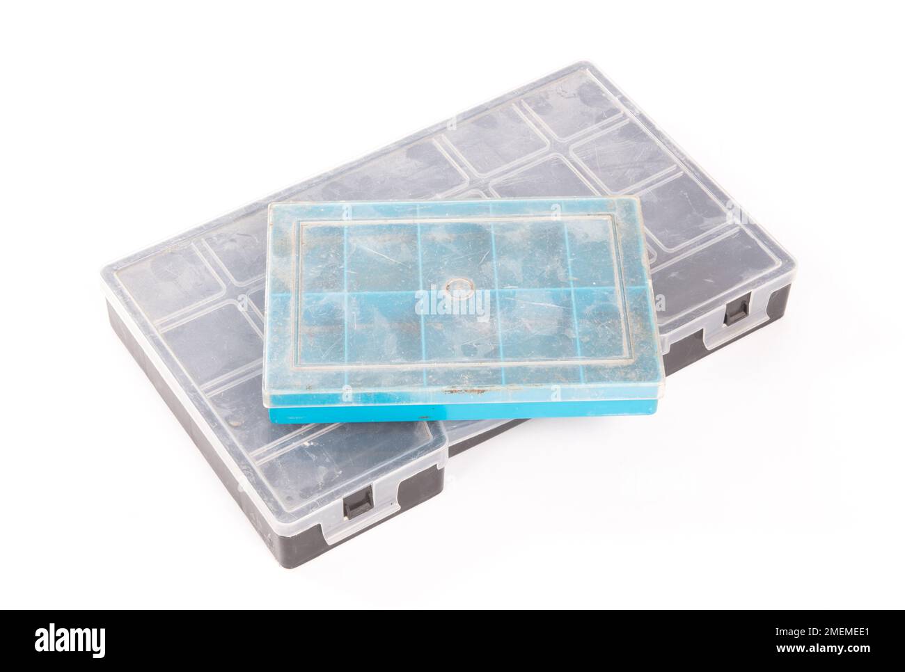 Old plastic box isolated on white background Stock Photo - Alamy