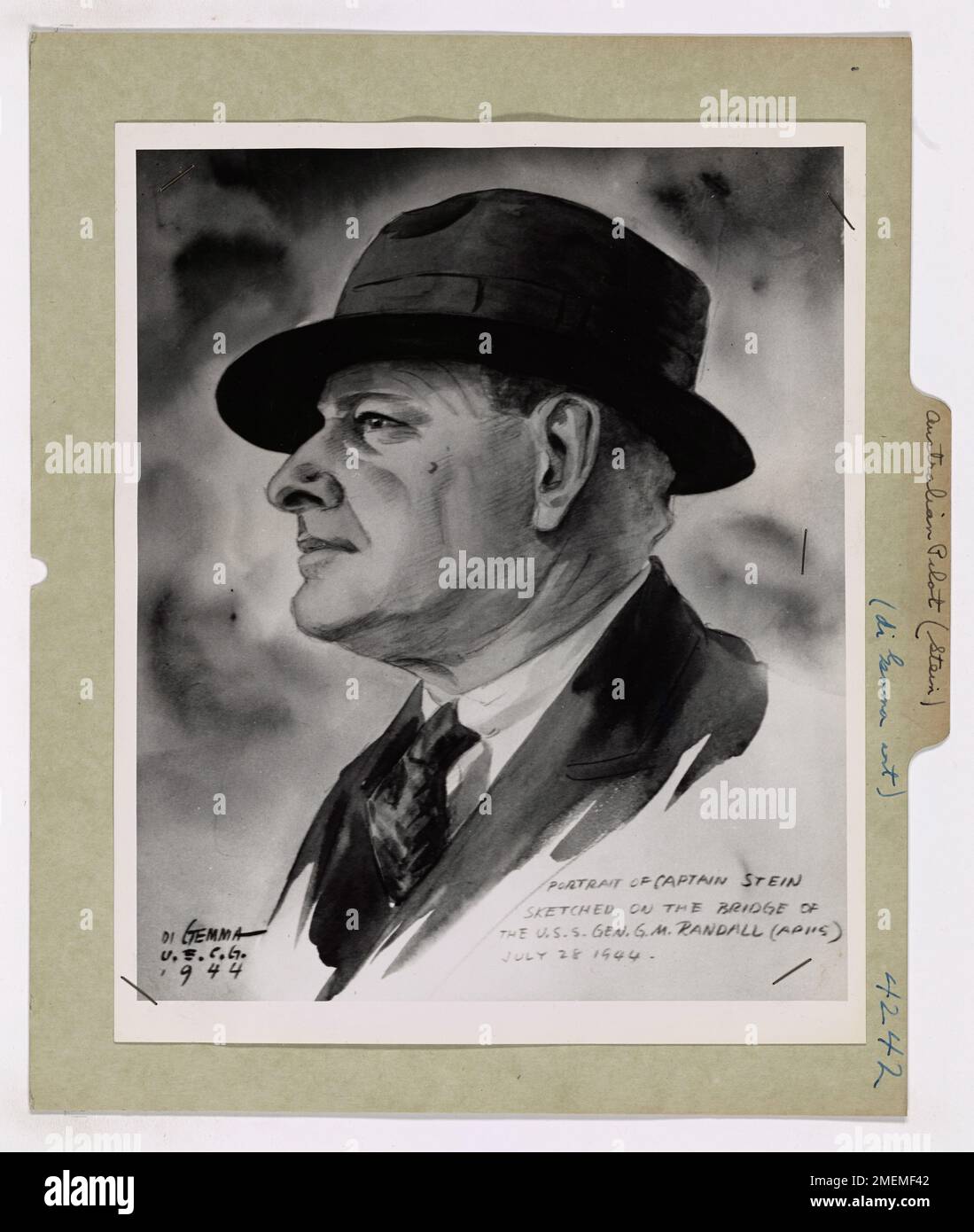 Coast Guard Combat Artist Joseph di Gemma created a portrait of Captain ...