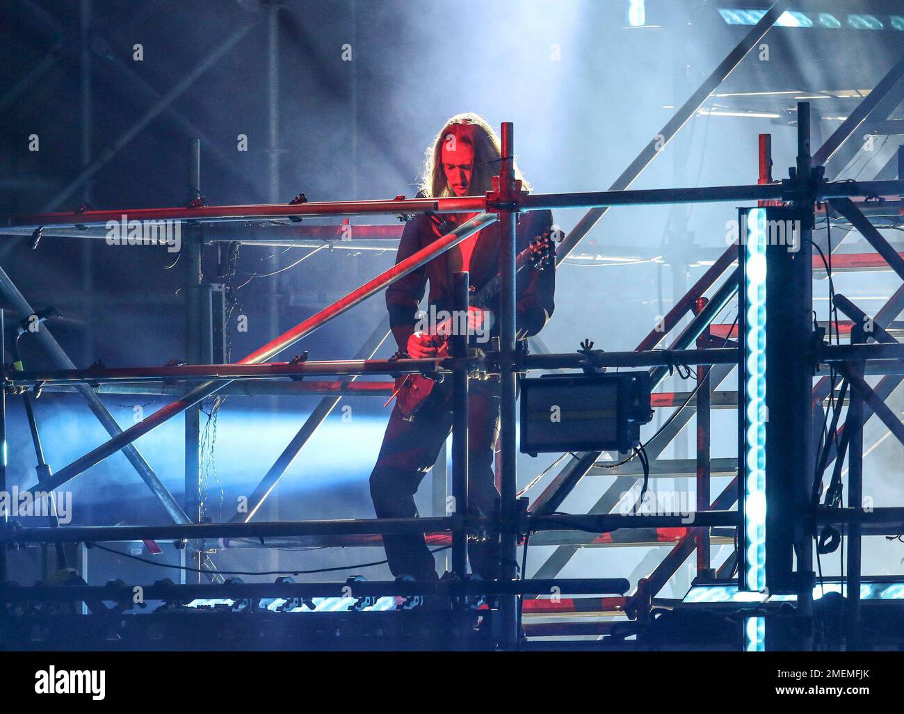 Guitarist for Doja Cat performs during the Triller Fight Club Night at ...