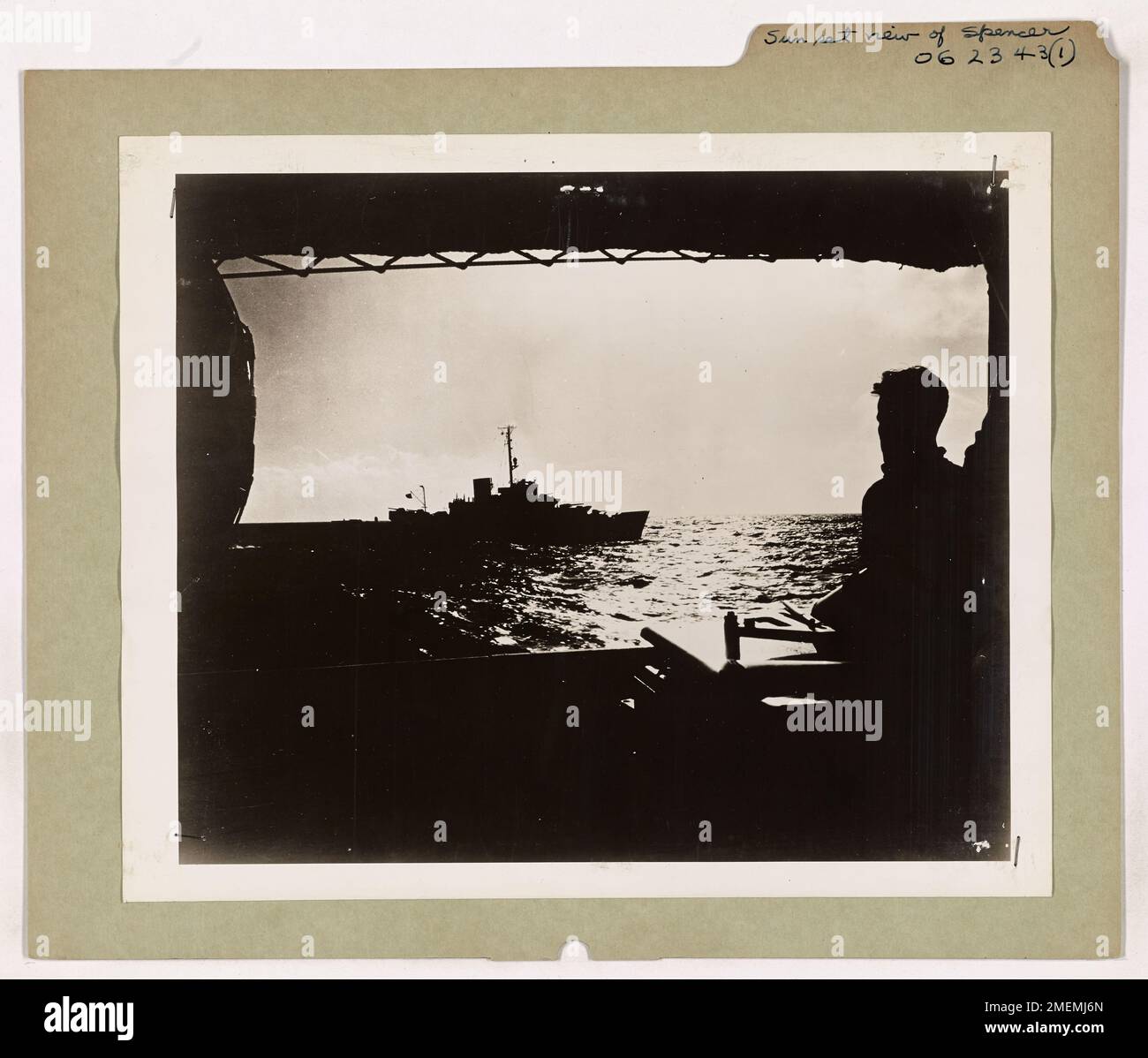 Sunset View Of The Spencer. This image depicts the valiant Spencer, U.S ...