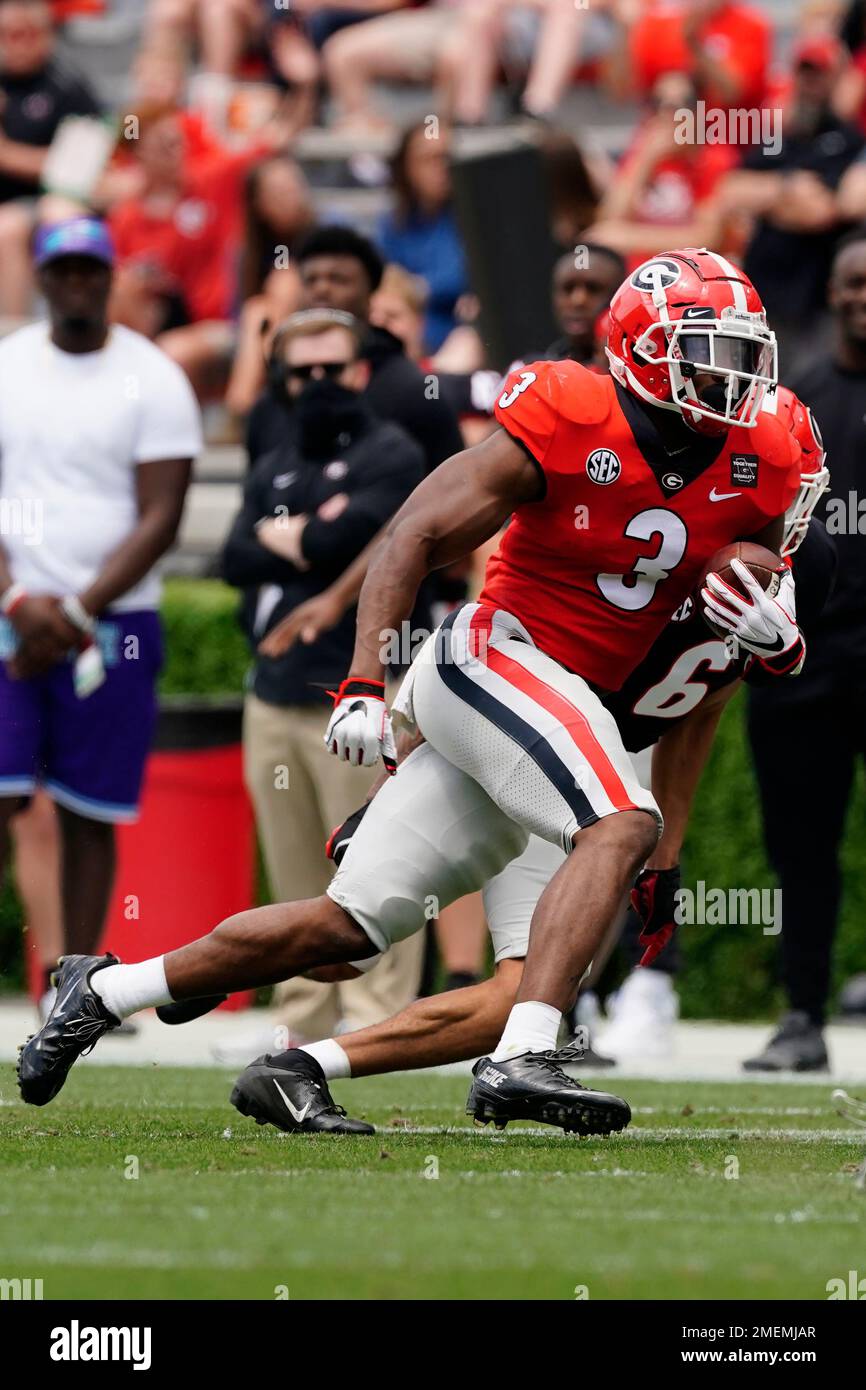 Georgia running back Zamir White (3) is shown during their annual ...