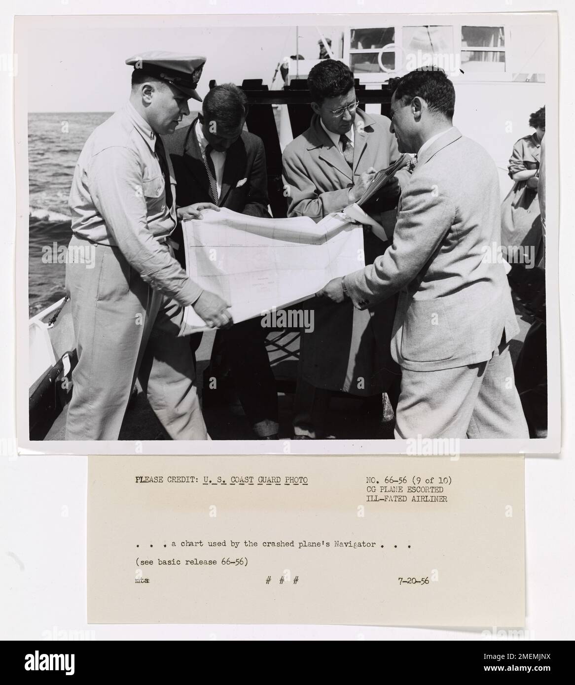 Coast Guard Searches Wreckage of Ill-fated Airliner. This image depicts ...