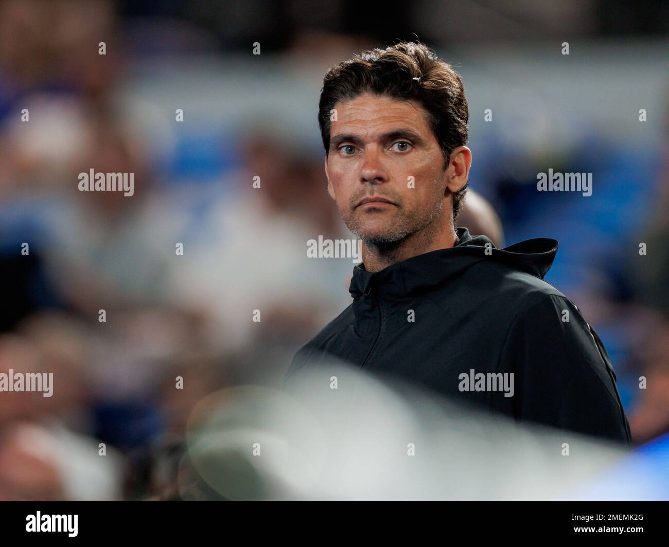 Melbourne Park 24/1/2023. Mark PHILIPPOUSSIS (AUS) cheers on Stefanos ...