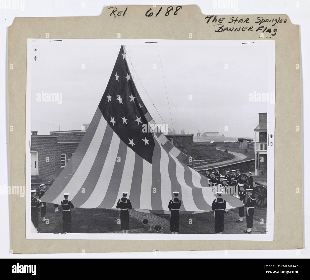 This image shows a 30 by 42 foot replica of 'The Star Spangled Banner ...