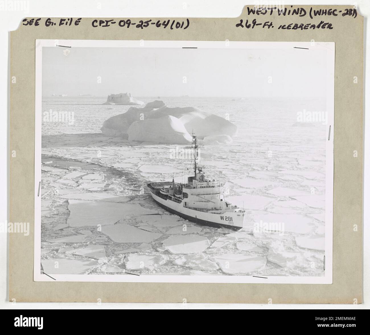 The U.S. Coast Guard Icebreaker WESTWIND (WHEC-281) is seen navigating ...