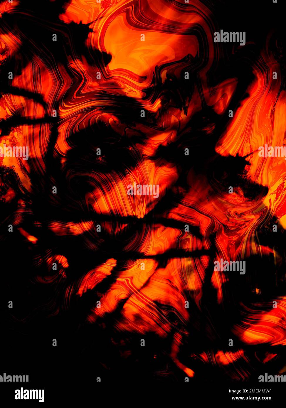 Red and Orange jittery cinematic paint liquid spread abstract vivid ...