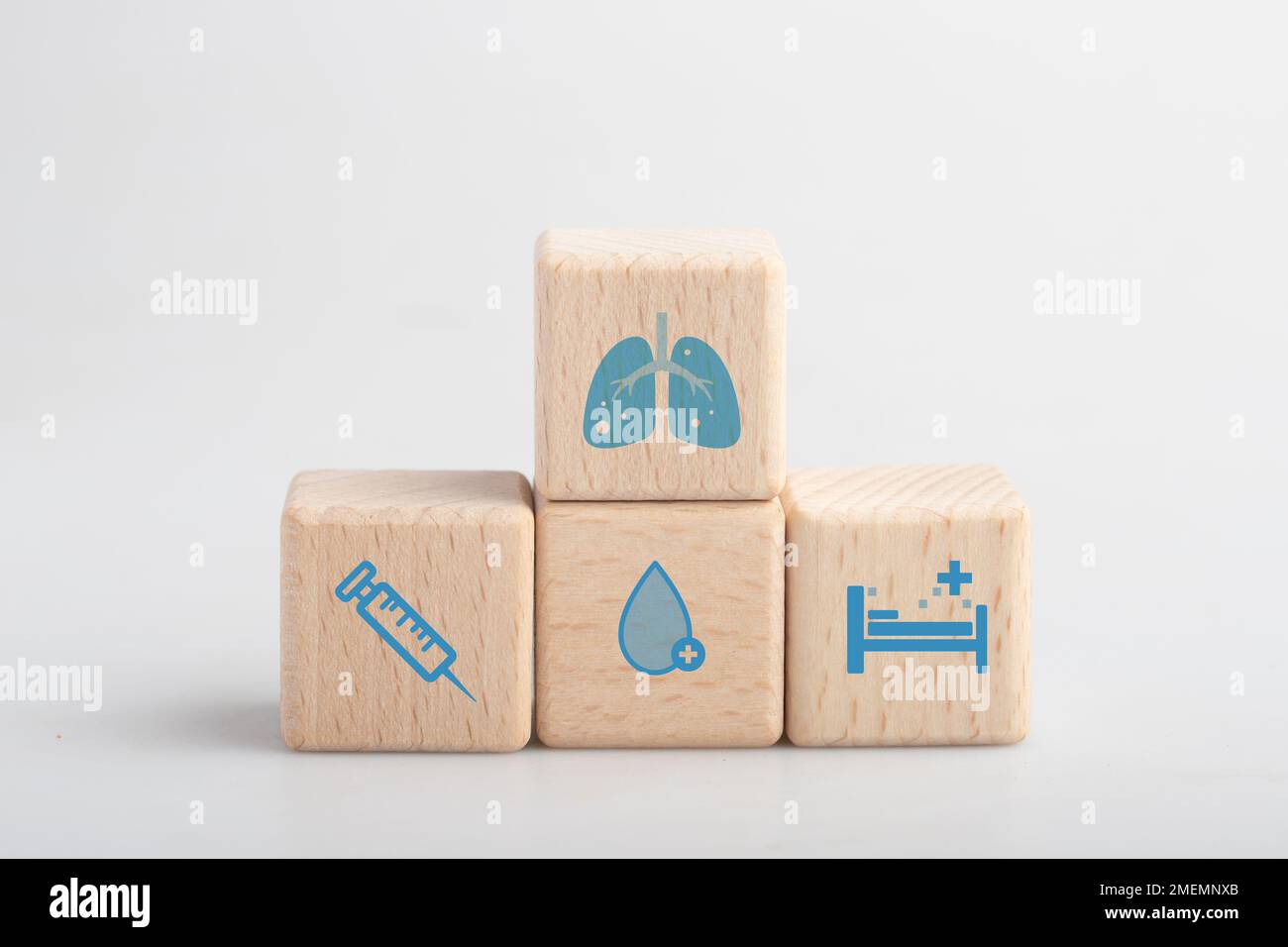 Wooden blocks and medical signs.Health care concept Stock Photo - Alamy
