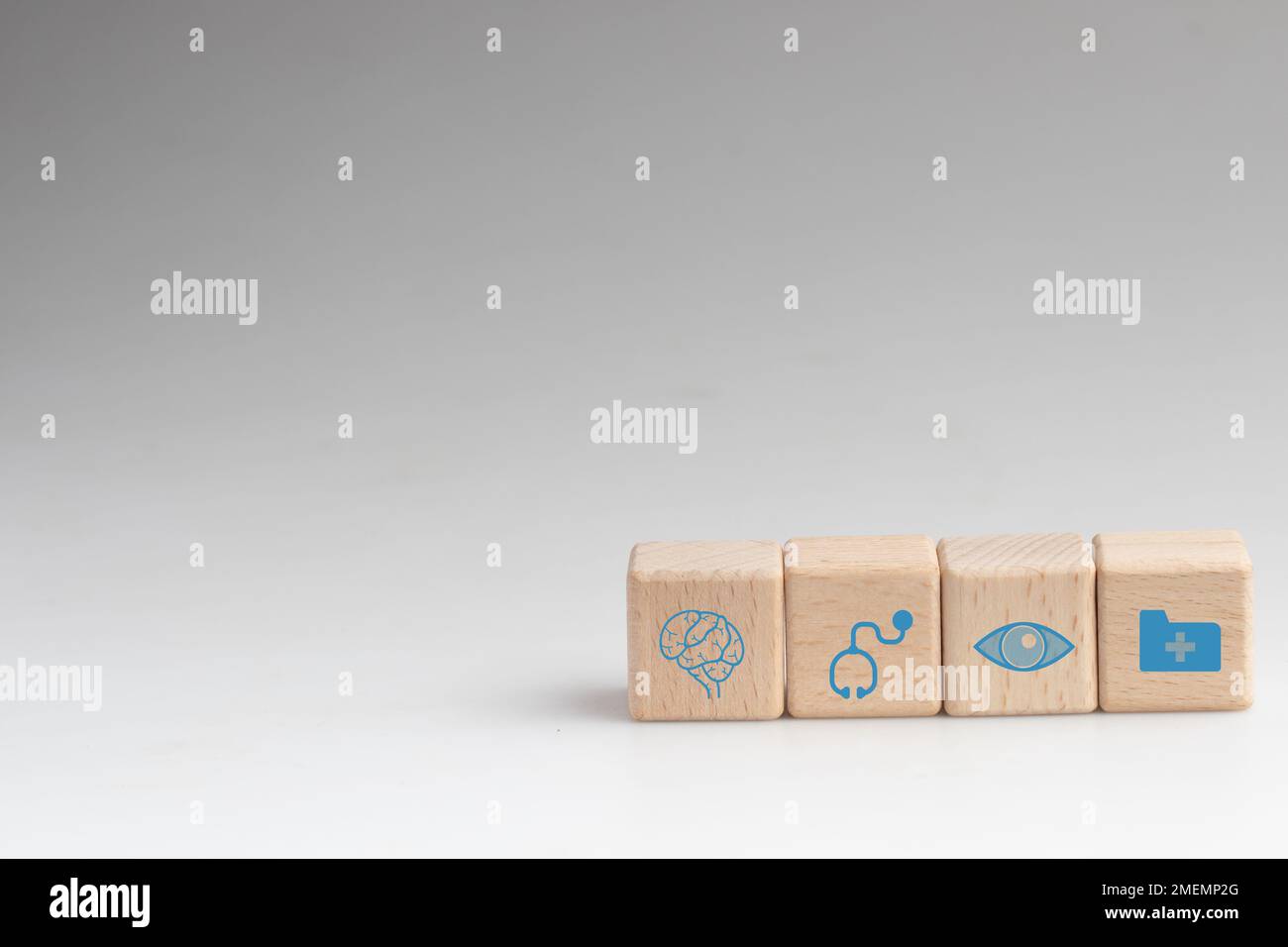 Wooden blocks and medical signs.Health care concept Stock Photo - Alamy