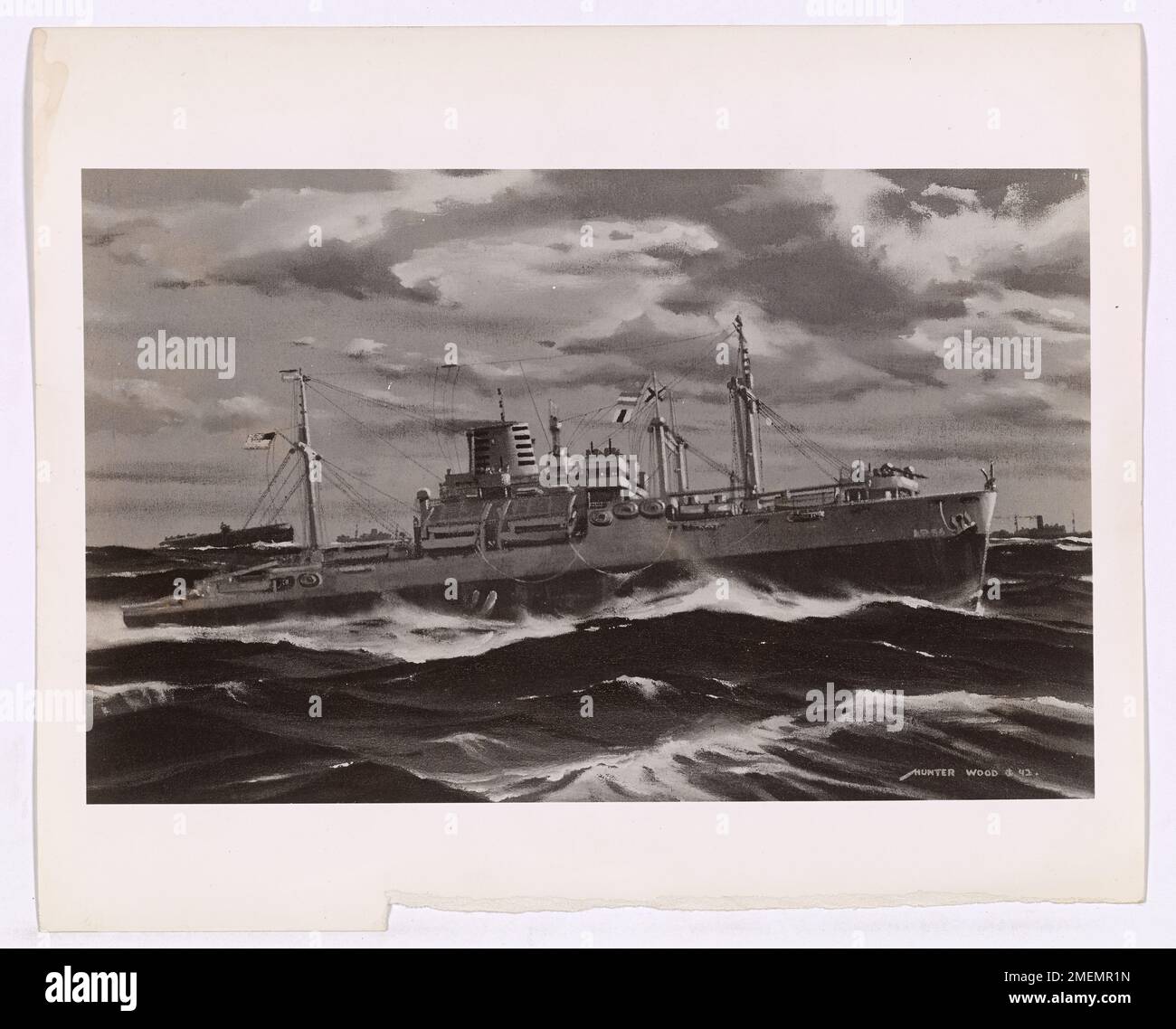 A transport vessel sails within an Africa-bound convoy. This image ...