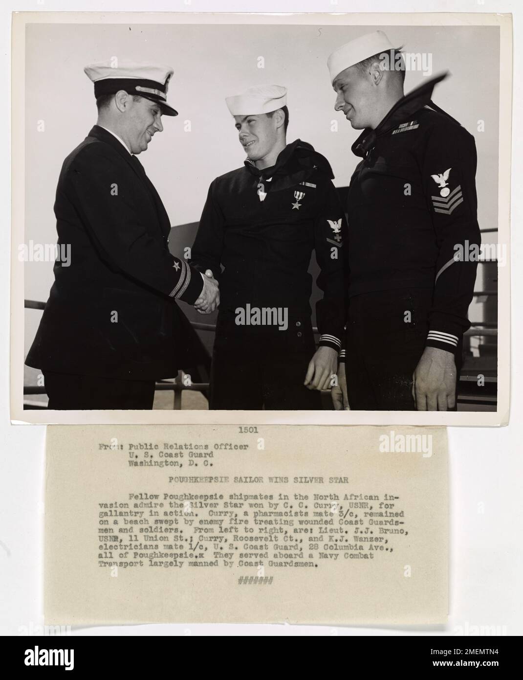 Poughkeepsie Sailor Wins Silver Star. Fellow Poughkeepsie shipmates in ...