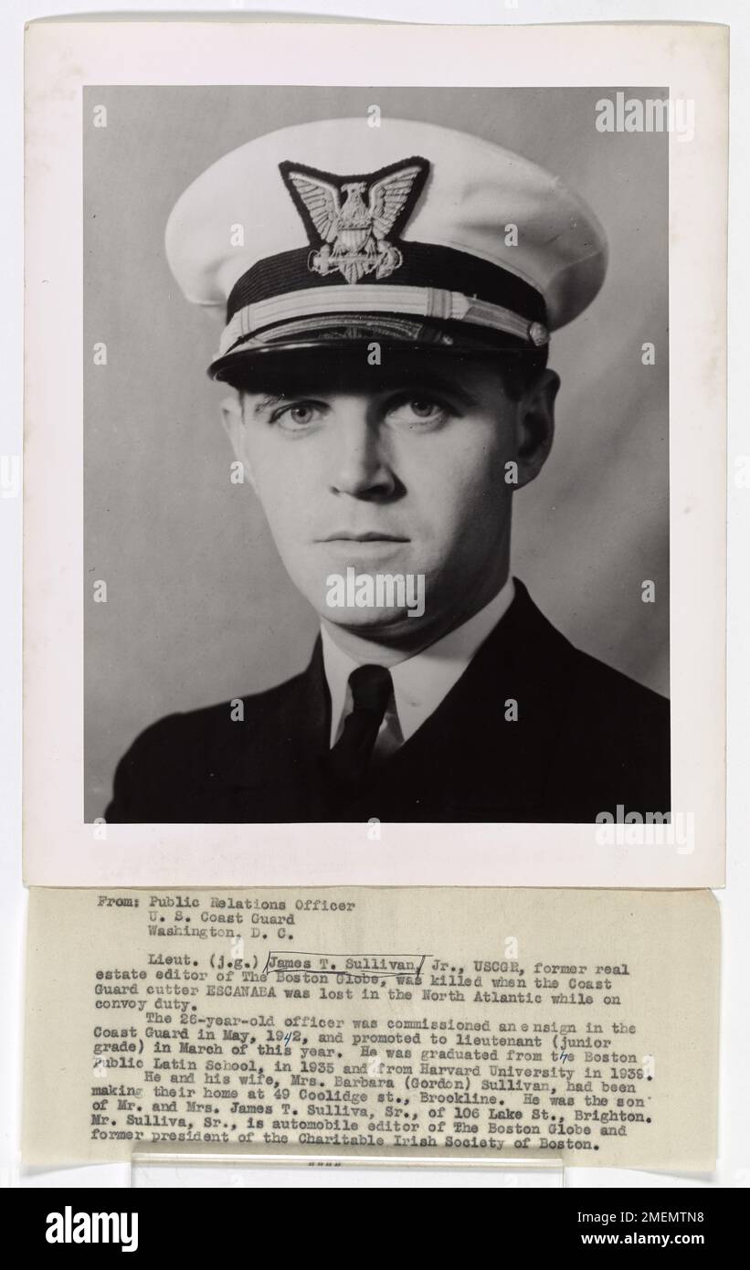 Photograph of Lieutenant James T. Sullivan, Jr., USCGE, former real ...