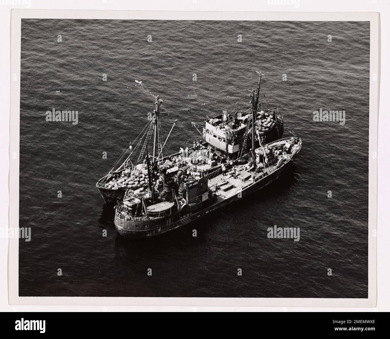 This image depicts two Soviet trawlers, with the CPT-4569 alongside a ...