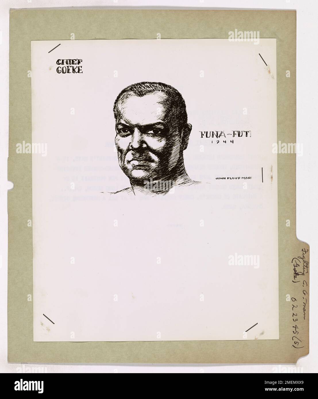 This image features Coast Guardsman Leonard A. Goeke, drawn by Coast ...