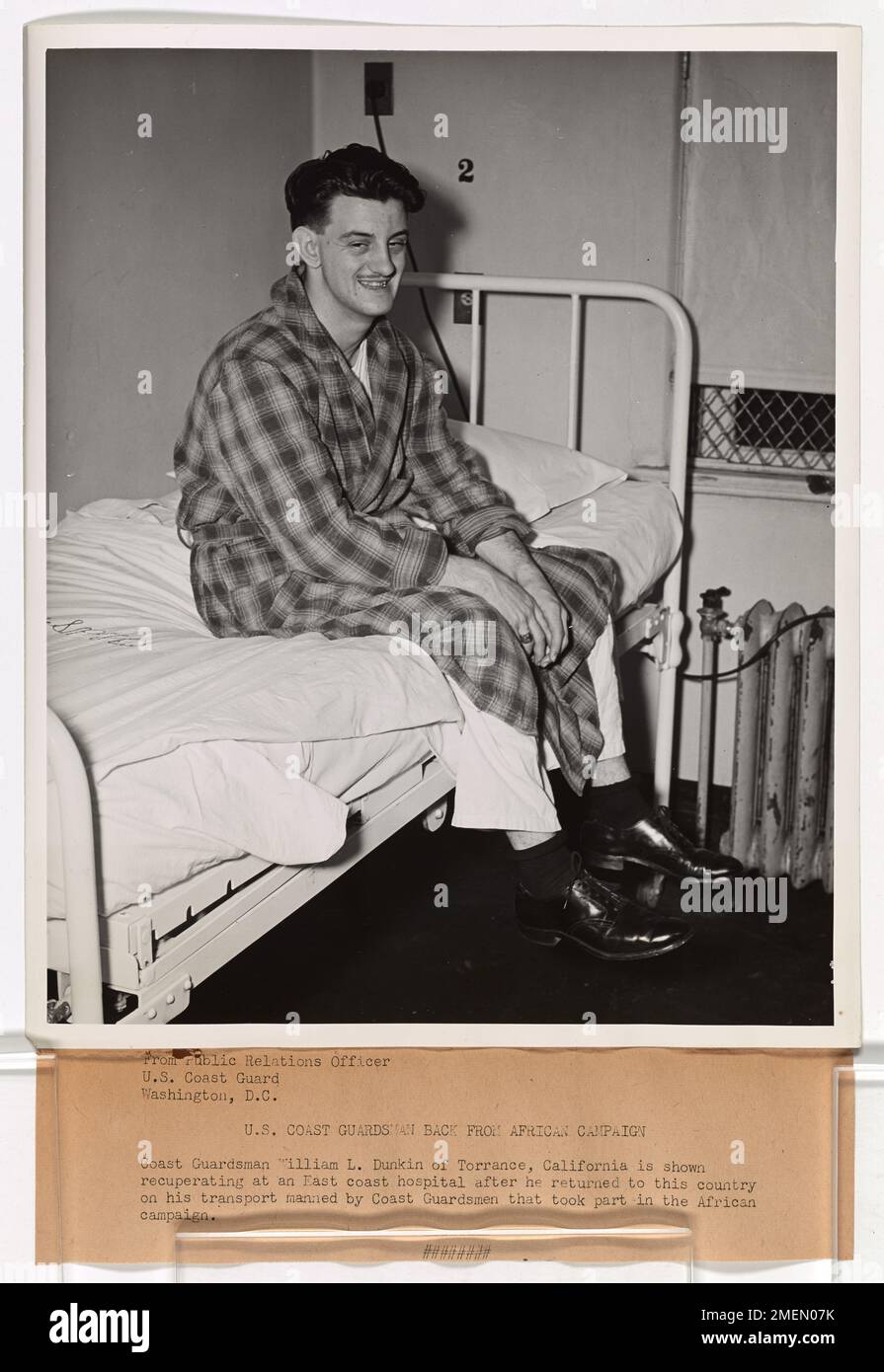 Coast Guardsman William L. Dunkin of Torrance, California, recuperates ...