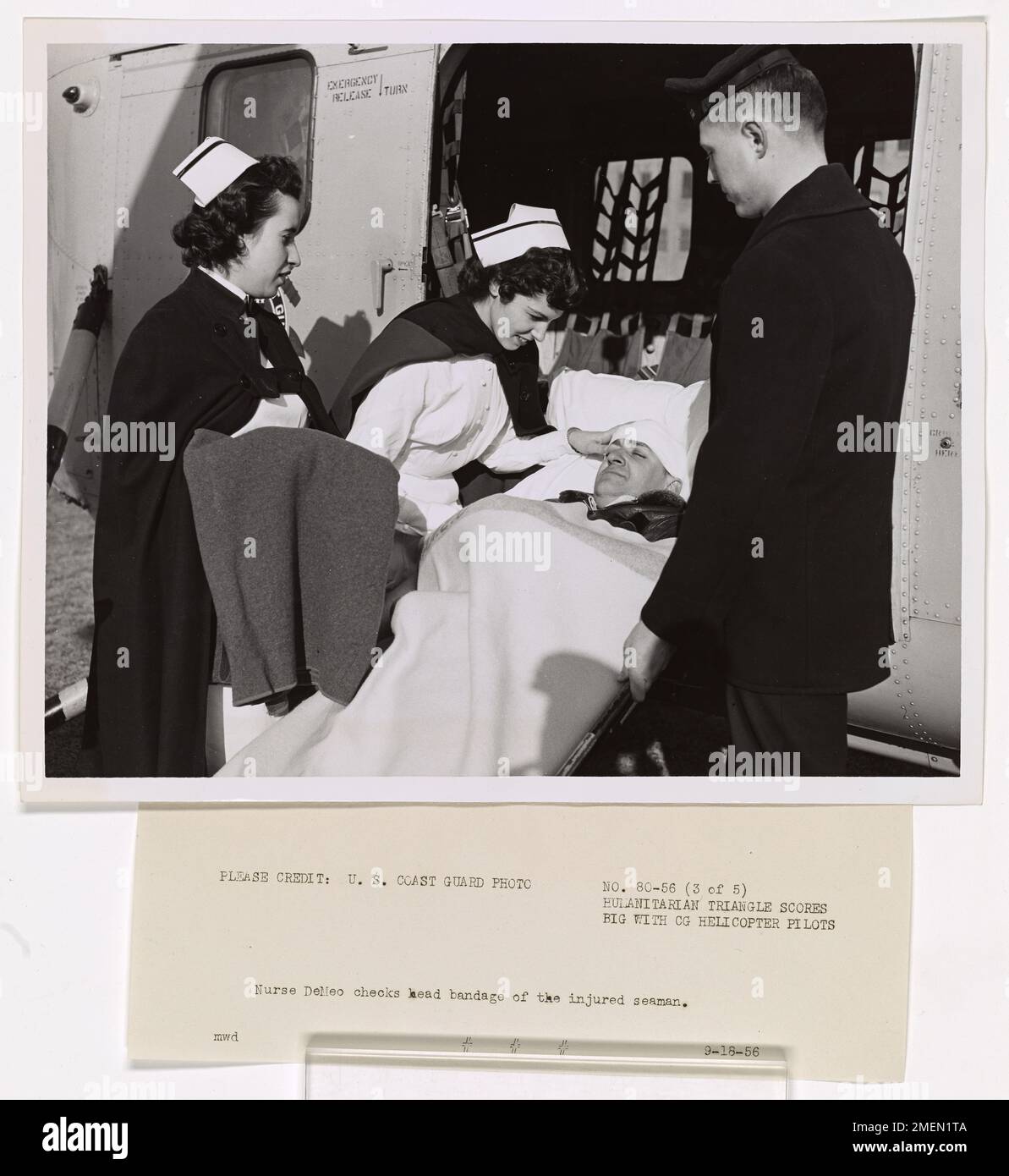 Seaman John Smith is transferred to a hospital following his rescue ...