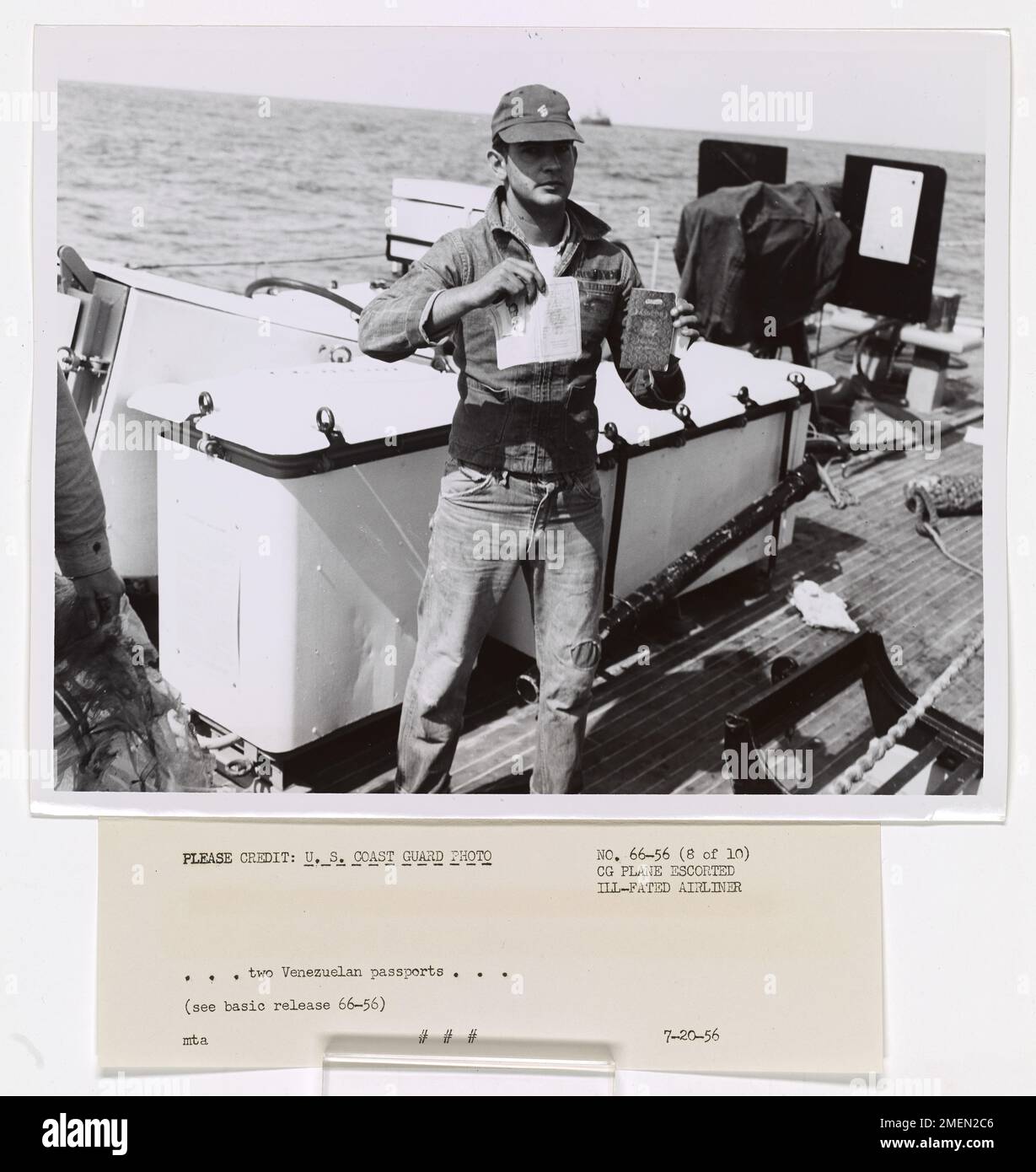 Coast Guard Searches Wreckage of Ill-fated Airliner. This image depicts ...