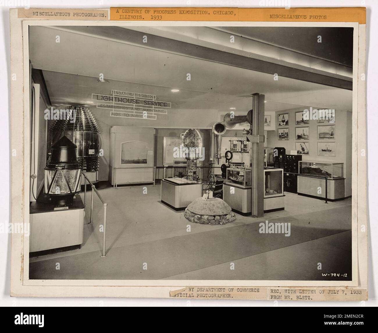 The Lighthouse Service exhibit at the A Century of Progress Exposition ...