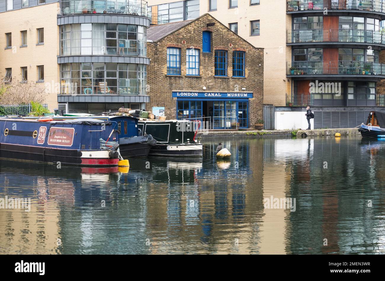 London Canal Museum on the Regents Canal, London, England Stock Photo ...