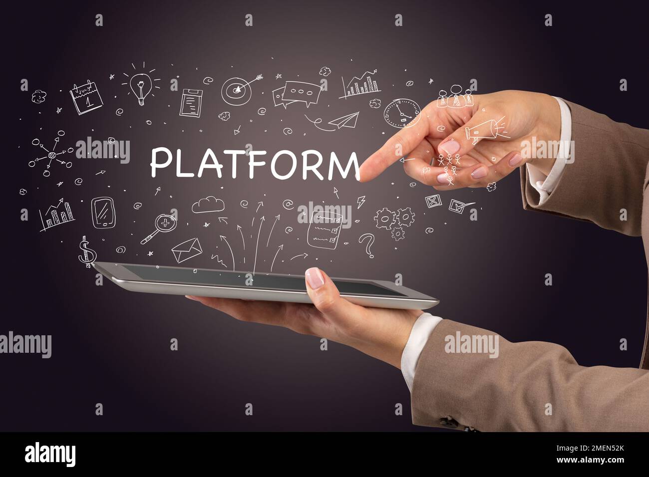 Close-up of a touchscreen, social media concept Stock Photo - Alamy