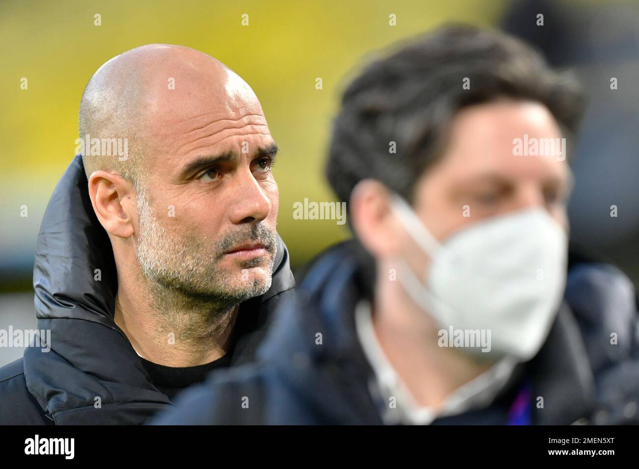 Manchester City's head coach Pep Guardiola arrives for media statements ...