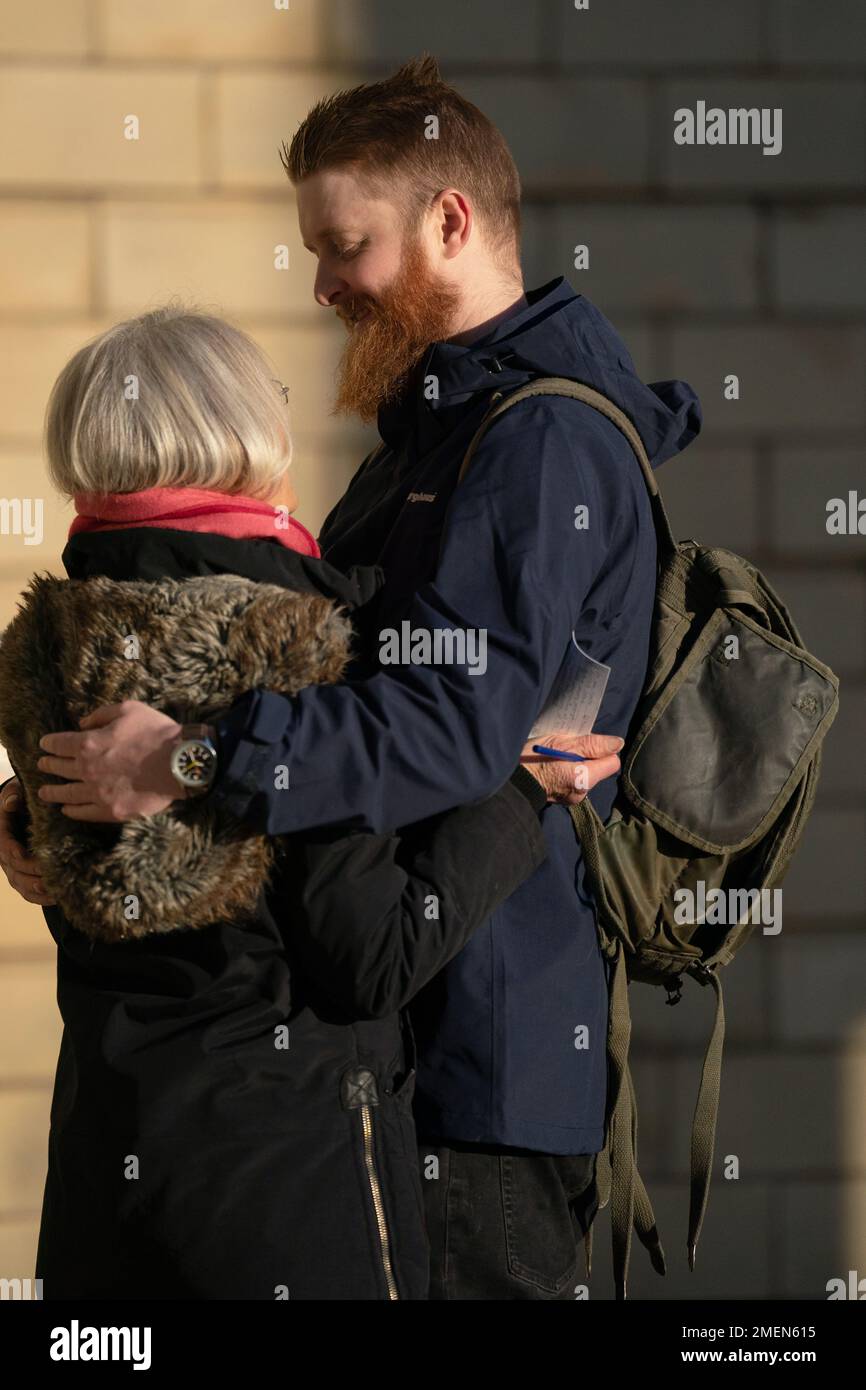 Just Stop Oil protester Joshua Smith arriving at Northampton Crown ...
