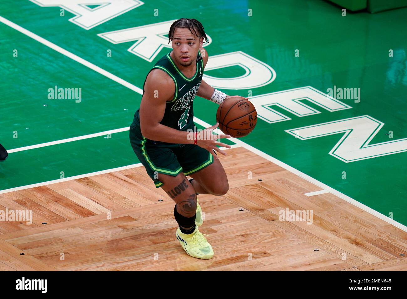 Boston Celtics guard Carsen Edwards during the first half of an NBA ...