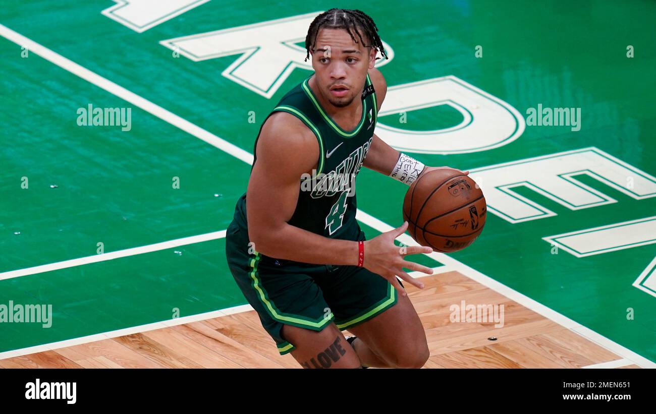 Boston Celtics guard Carsen Edwards during the first half of an NBA ...