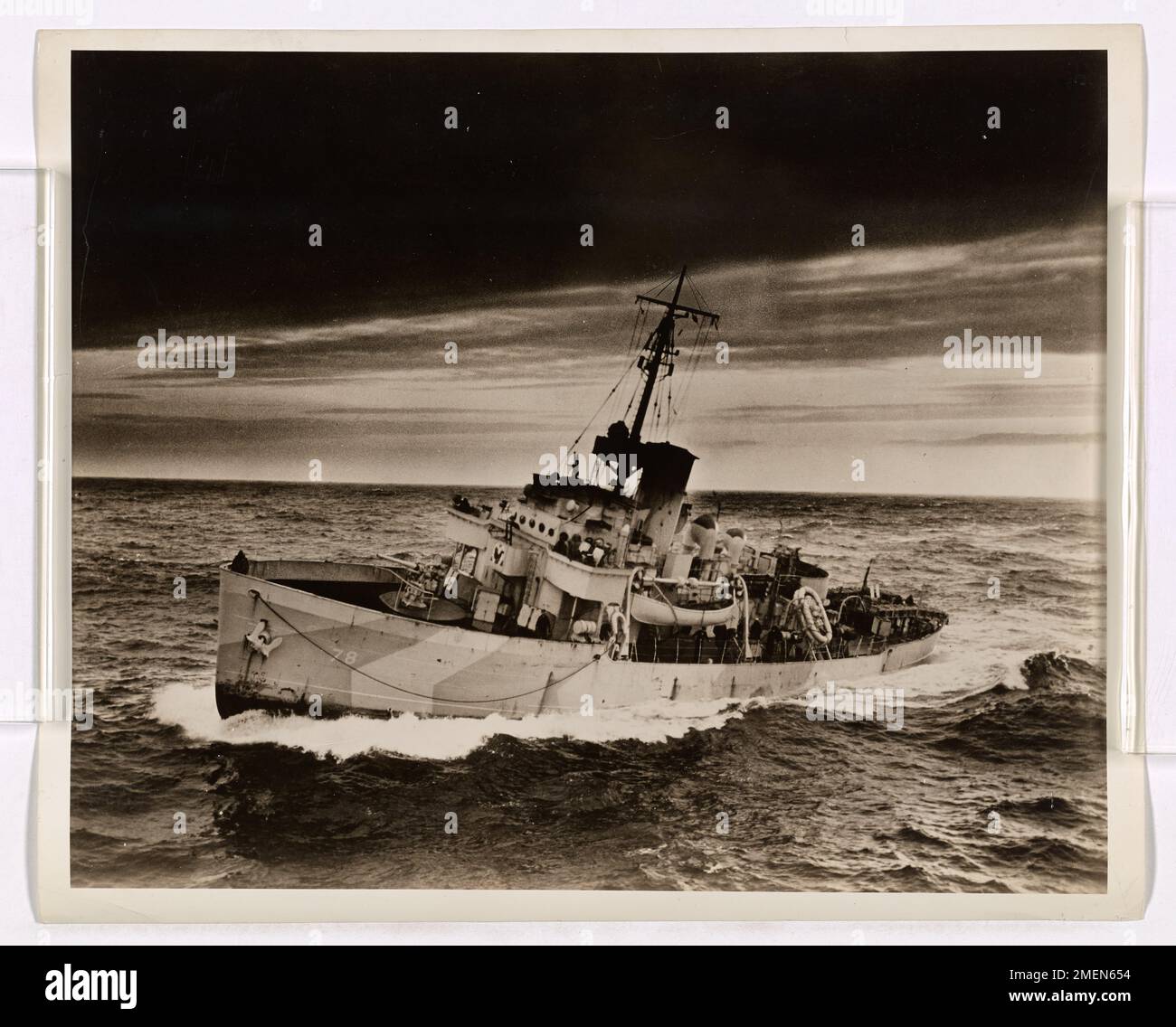 A U.S. Coast Guard combat cutter is seen patrolling the North Atlantic ...