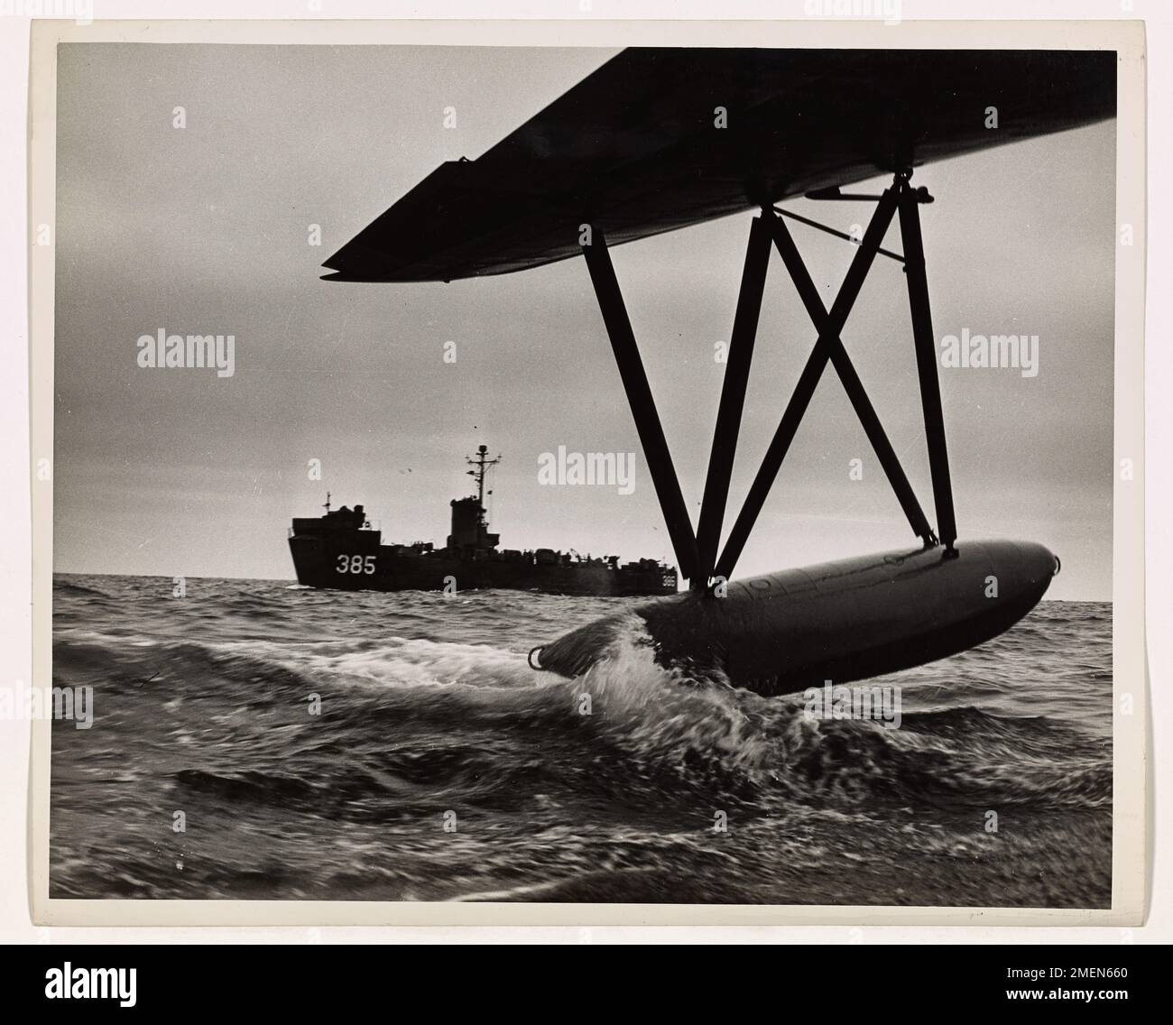 A Coast Guard air-sea rescue seaplane, piloted by Commander Donald B ...
