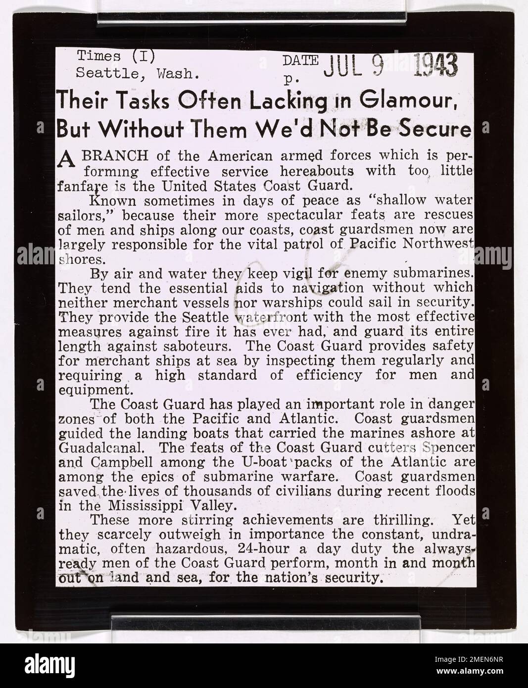 Various newspaper stories detailing significant events and stories from ...