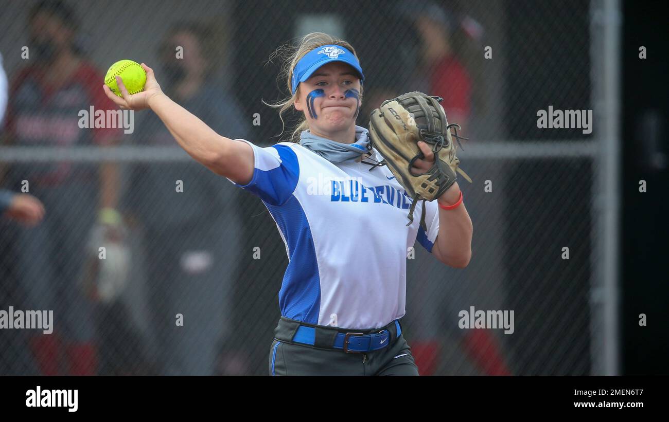 Central Connecticut State's Meg Gorman (10) during an NCAA softball ...