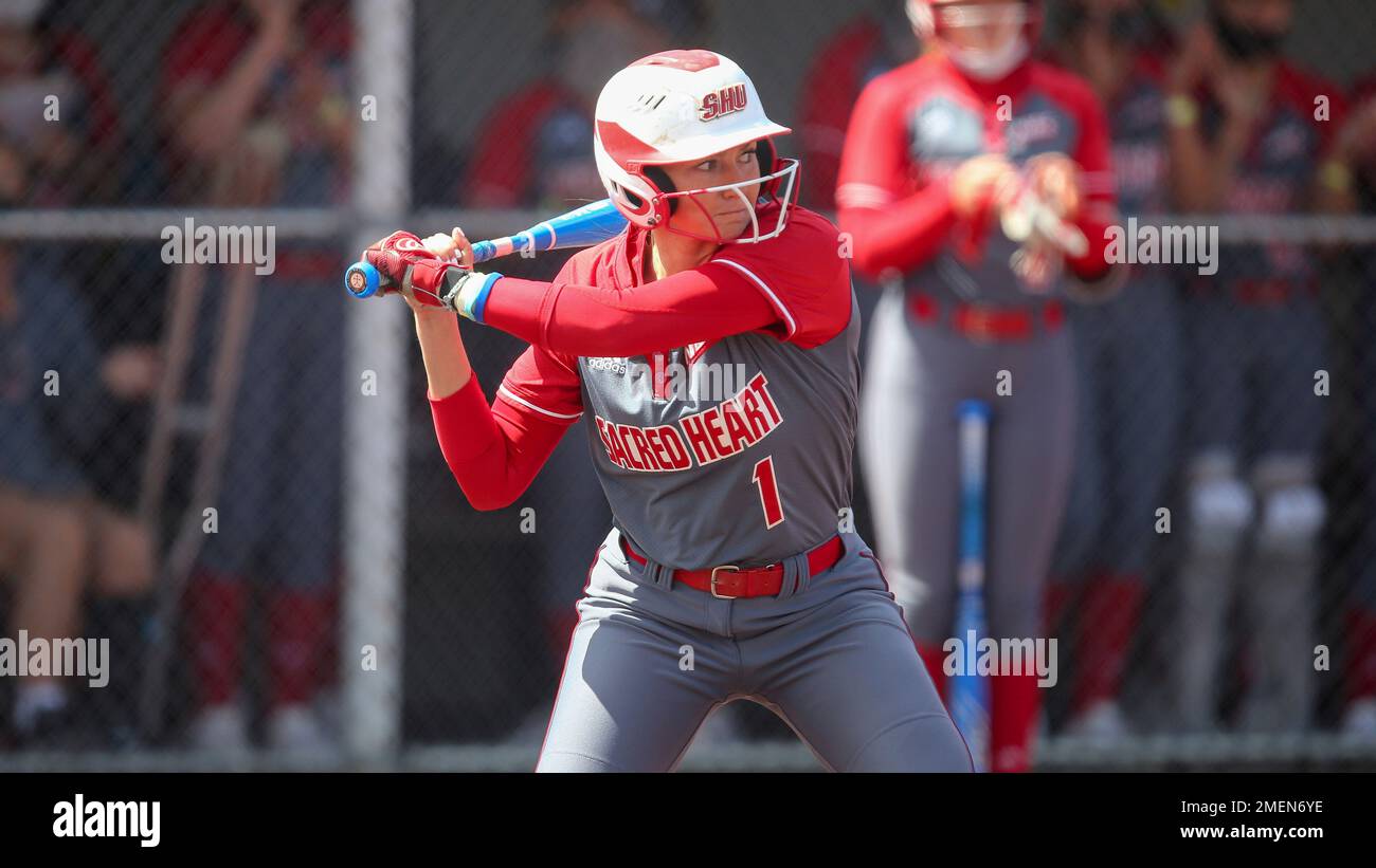Sacred Heart's Caroline Kruger (1) during an NCAA softball game against ...