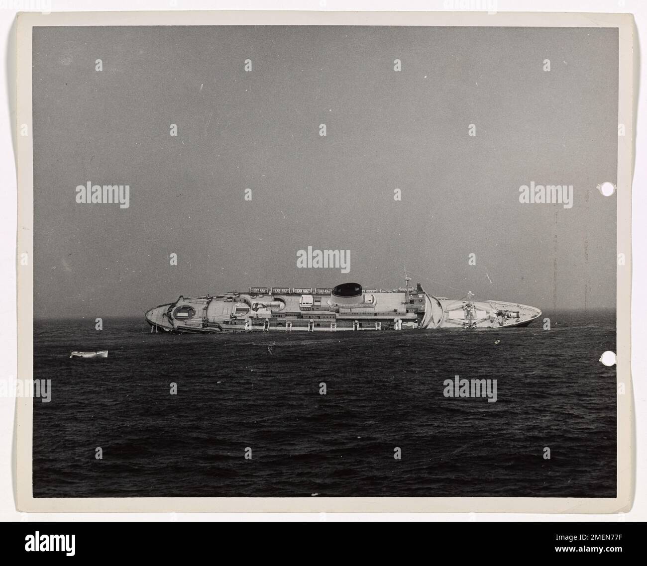 The final photographs of the SS Andrea Doria, a luxury ocean liner ...