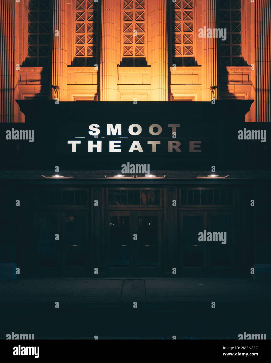 The Smoot Theatre vintage sign at night, Parkersburg, West Virginia ...