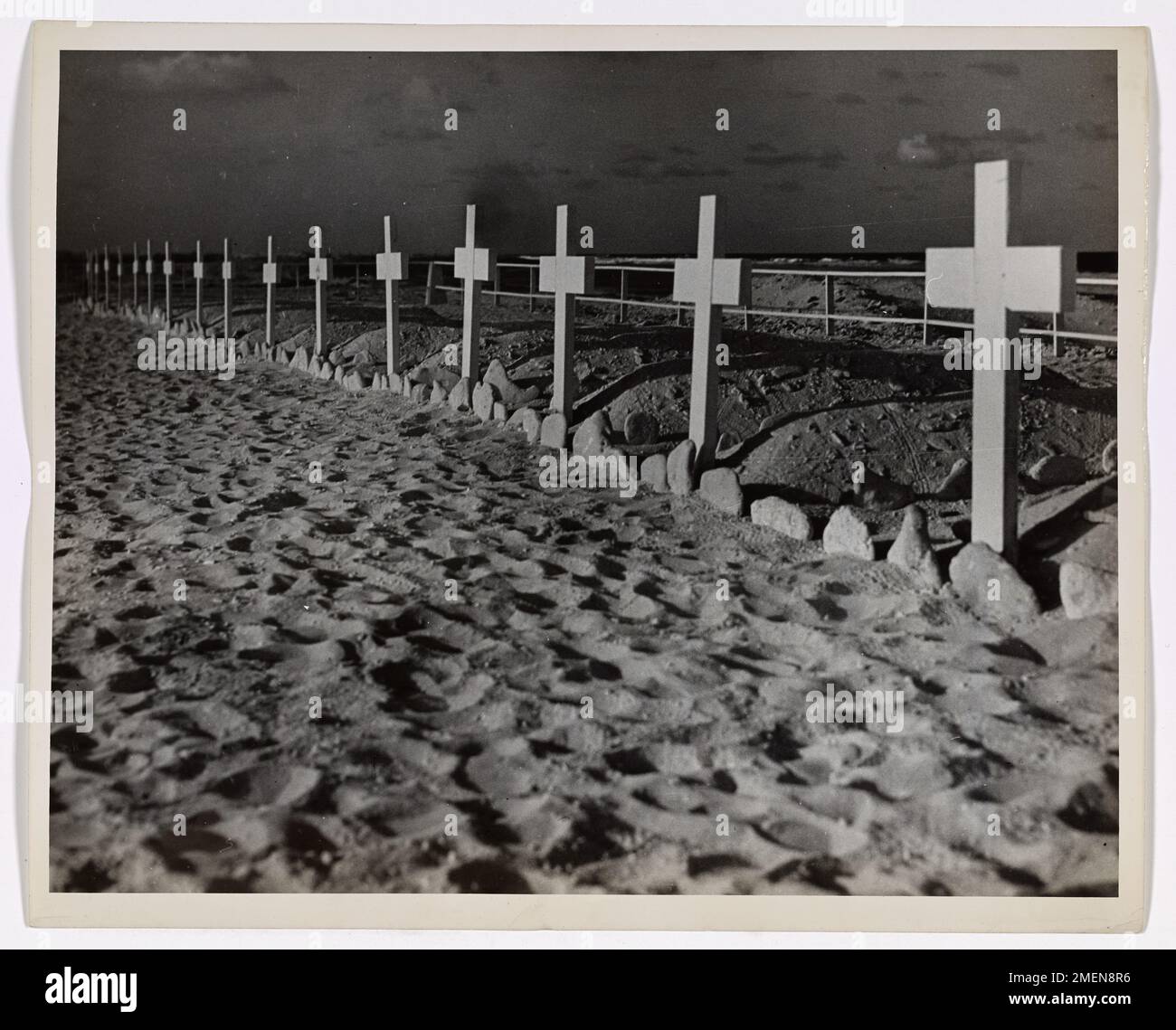 The graves of American heroes who fell in battle on a desolate Pacific ...