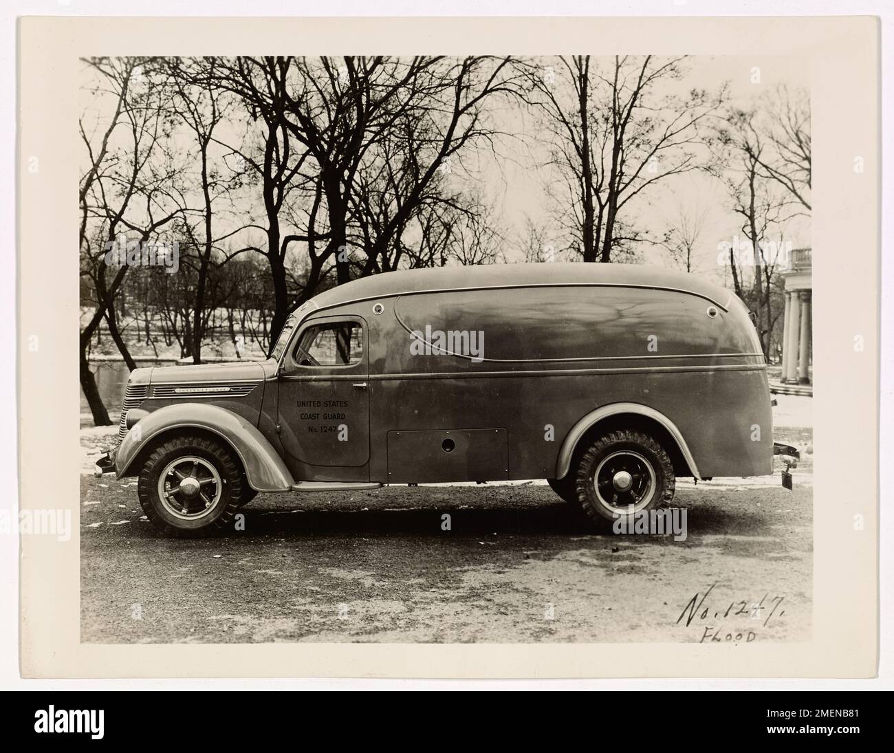 This image shows a Coast Guard communications truck used for ...