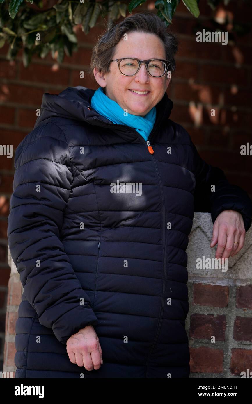 Rabbi Sharon Kleinbaum poses for a picture near her home in New York ...