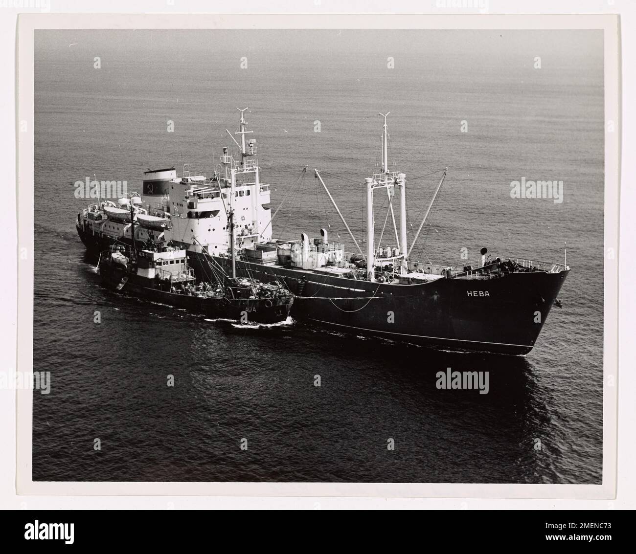 Two Soviet Ships (HEBA). This image depicts a Soviet Side Trawler with ...