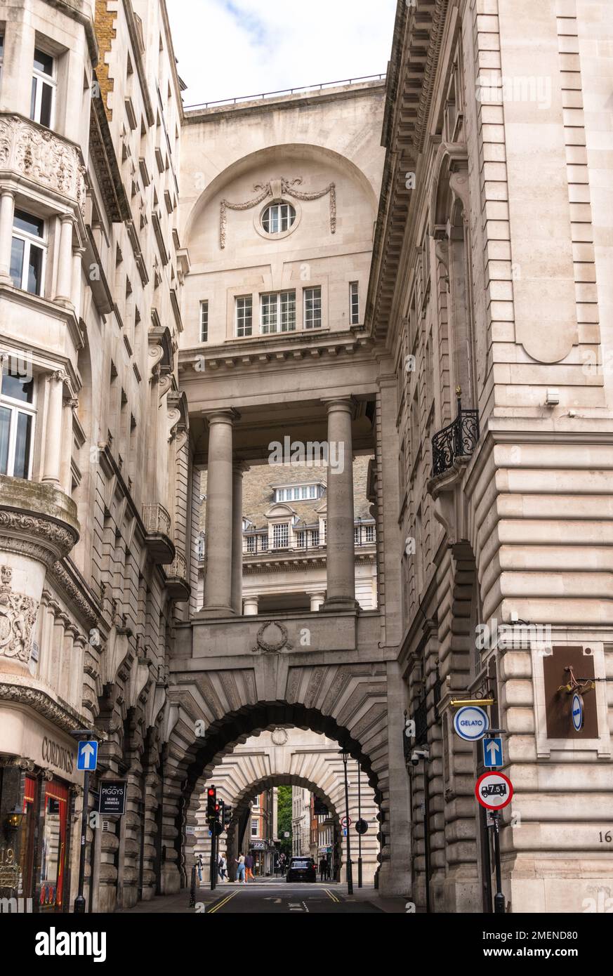 Air Street arch, located between Regent Street and Piccadilly, London ...