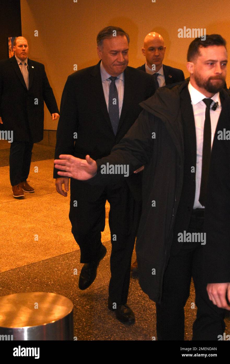 New York, NY, USA. 24th Jan, 2023. Mike Pompeo Seen At CBS Mornings in ...