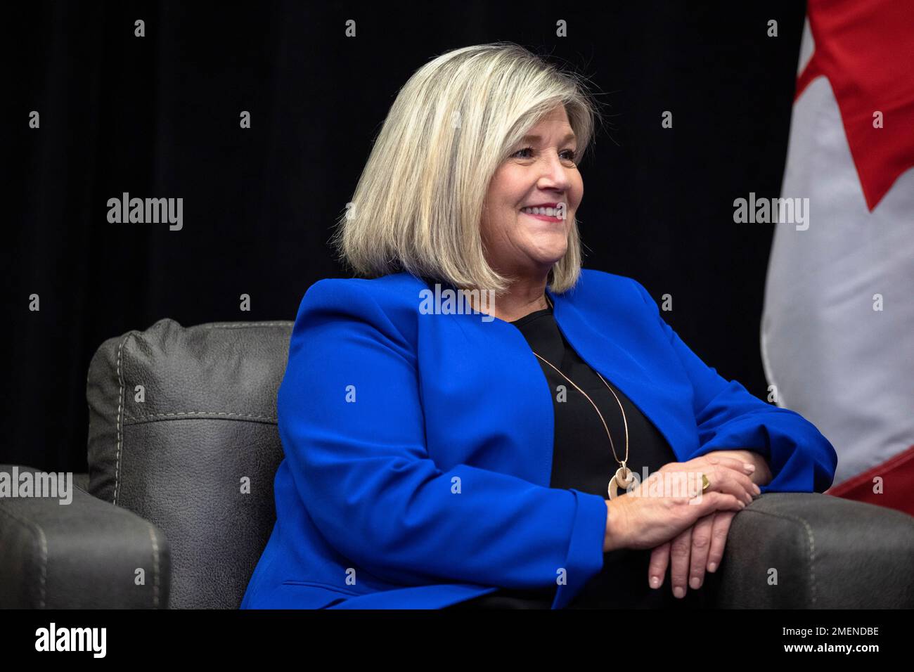 Hamilton, Canada. 24th Jan, 2023. Hamilton Mayor Andrea Horwath meets ...