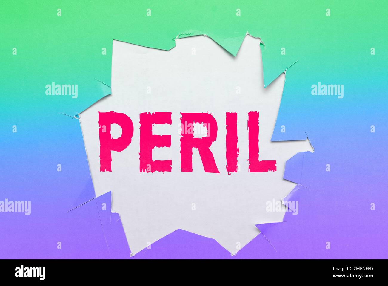 Conceptual display Peril, Word Written on indicates something extremely ...