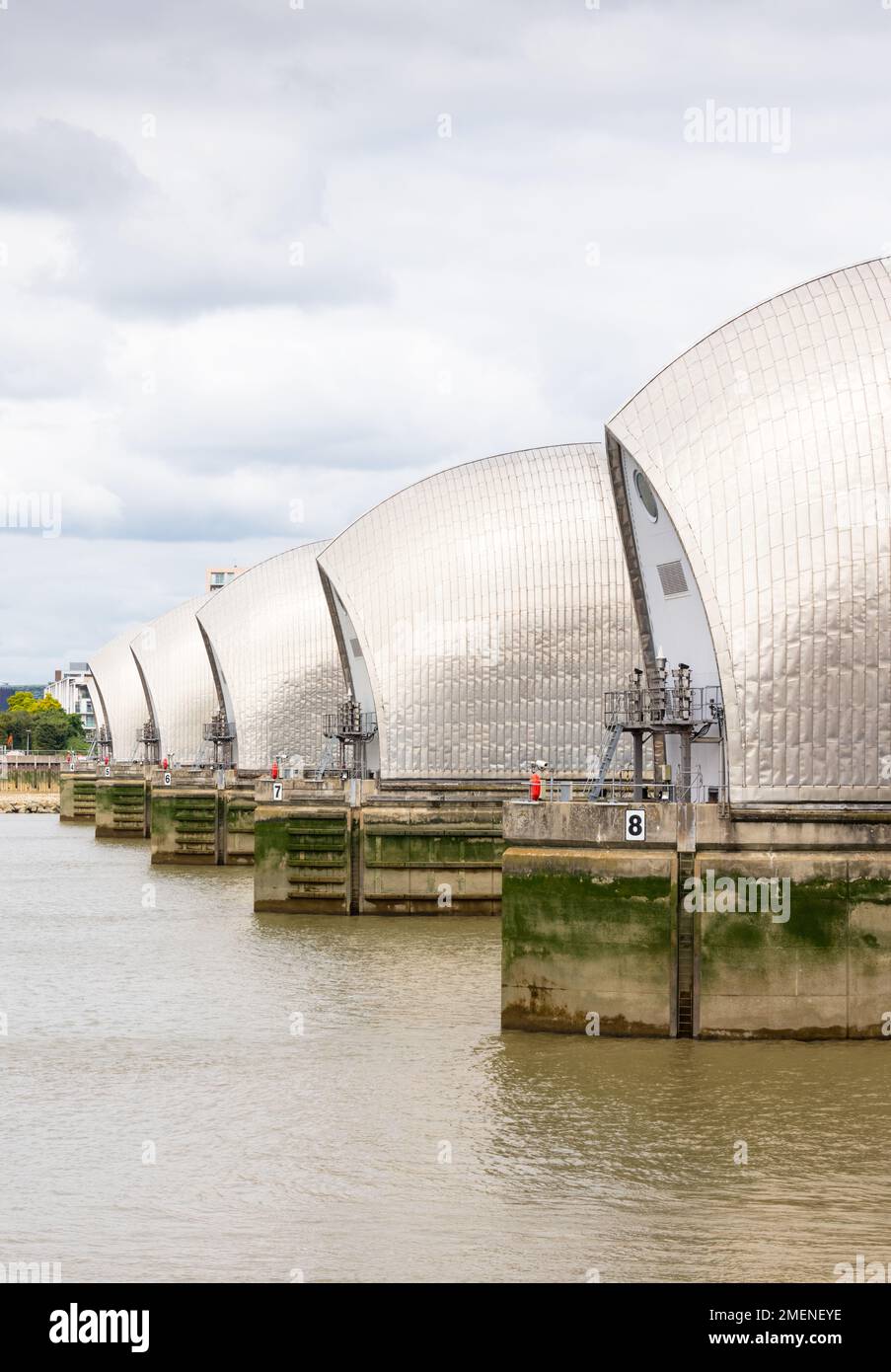 The River Thames Flood Barrier, one of the largest movable flood ...